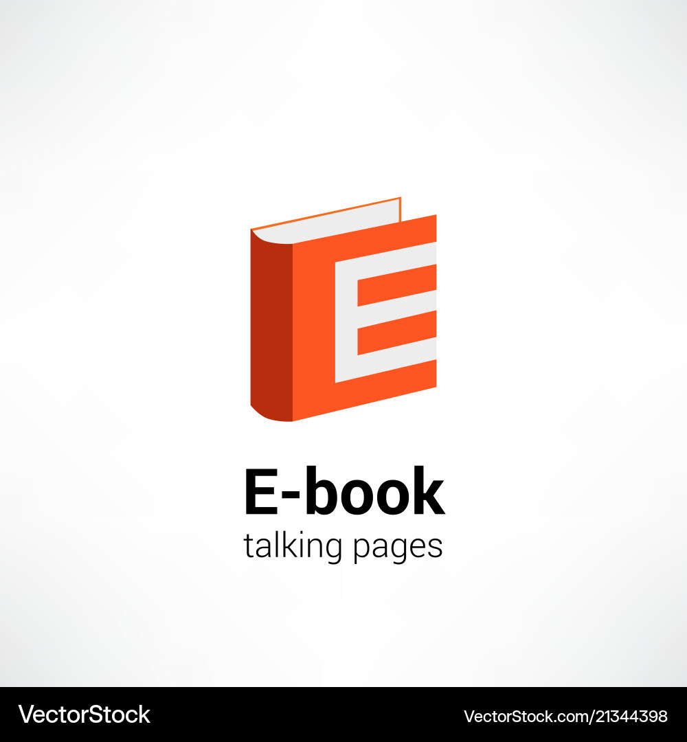 E -book icon concept Royalty Free Vector Image