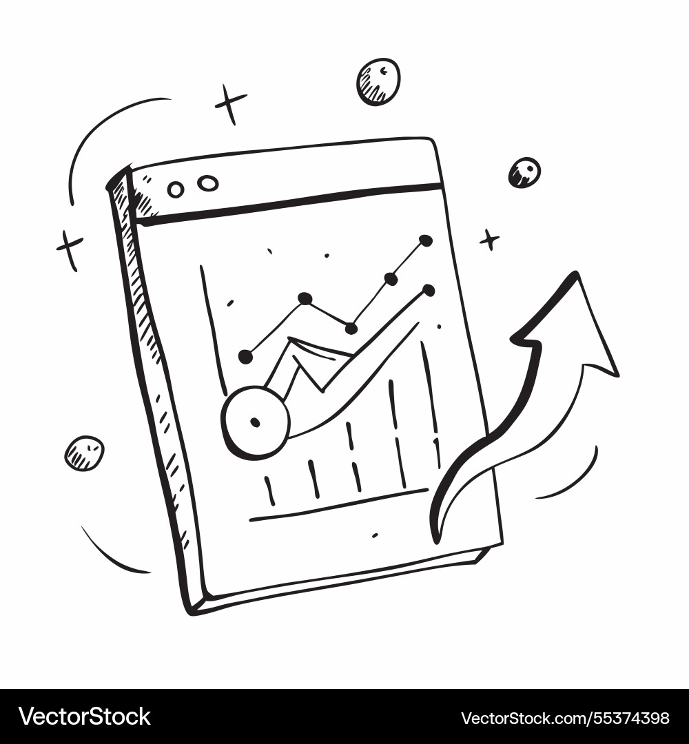 Glossy glowing holographic revenue chart Vector Image