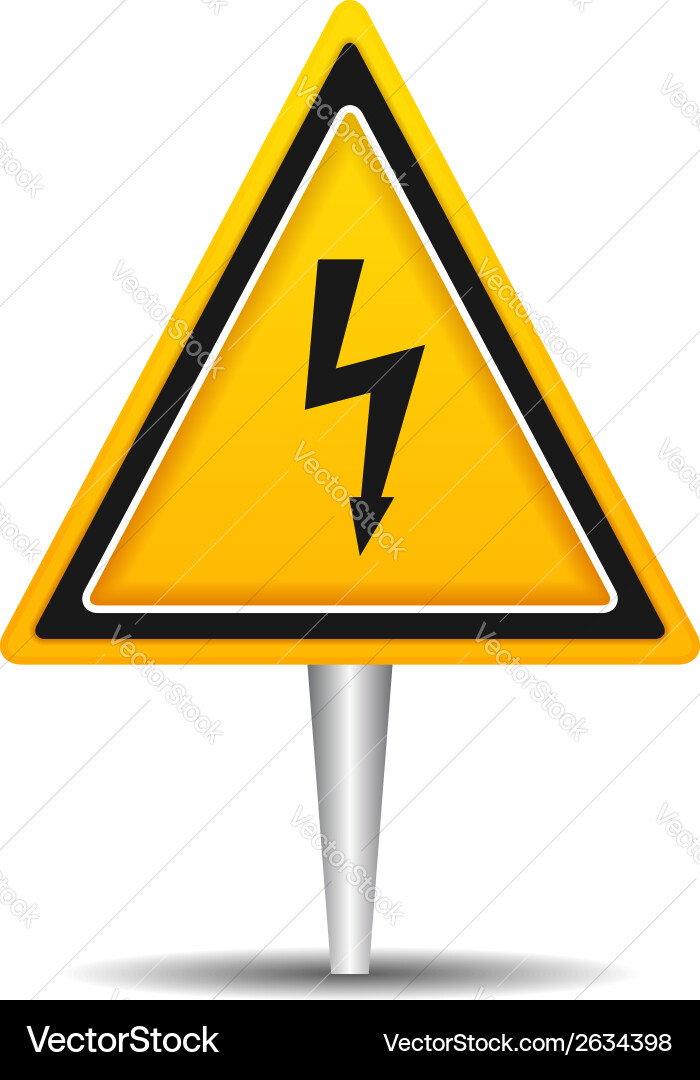 High voltage sign Royalty Free Vector Image - VectorStock