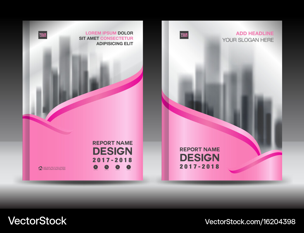 Pink Brochure Template - Cover Layout Royalty Free Vector
