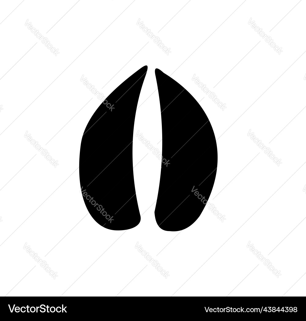 Stag moose deer animal footprints isolated traces Vector Image