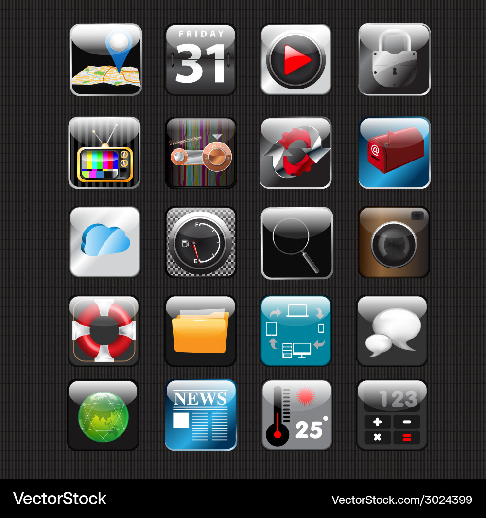 App icon Royalty Free Vector Image - VectorStock