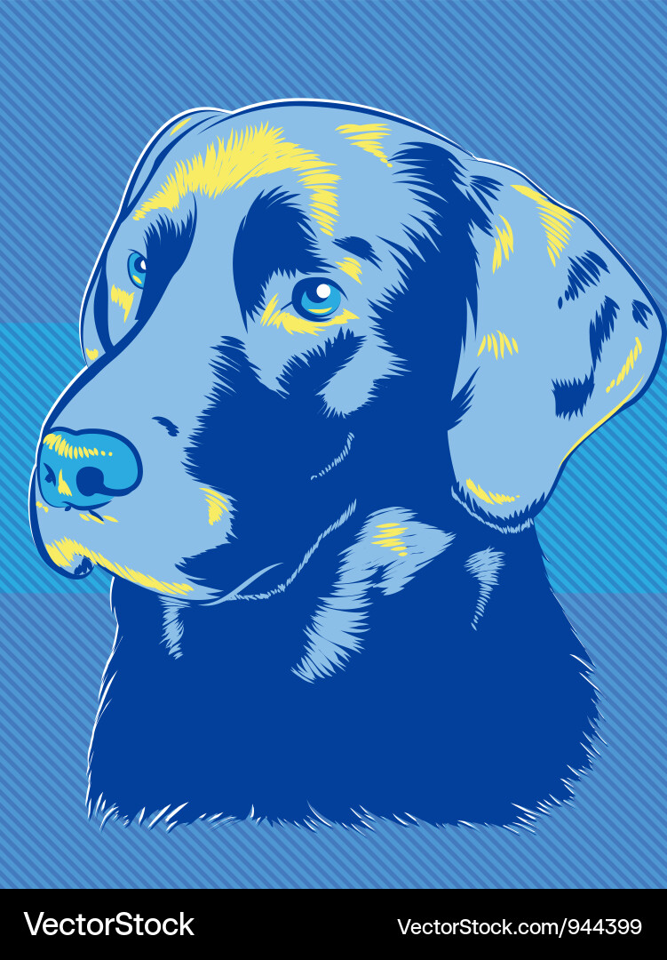 Blue dog Royalty Free Vector Image - VectorStock