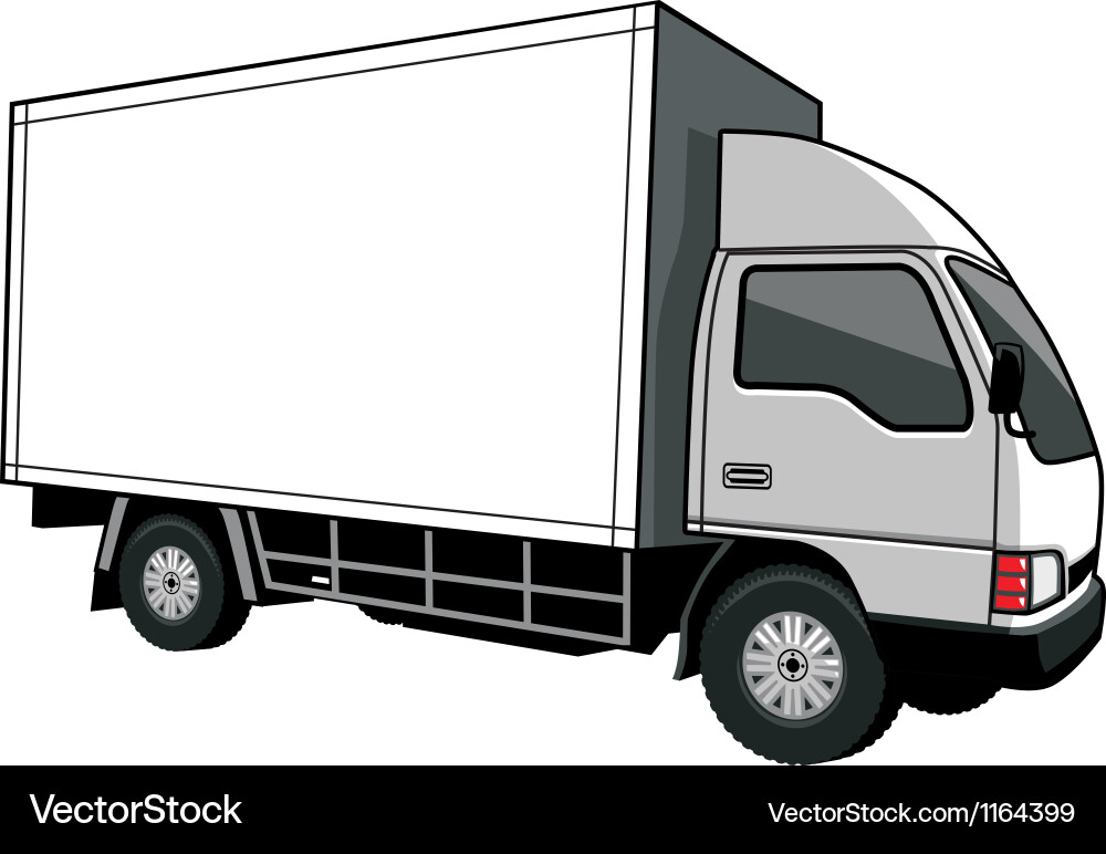 Cargo truck with blank space Royalty Free Vector Image