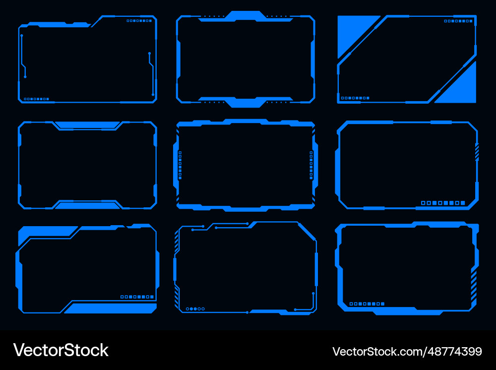 Cyberpunk Technology Interface Royalty Free Vector Image