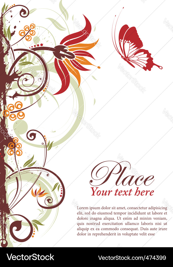 Floral frame Royalty Free Vector Image - VectorStock