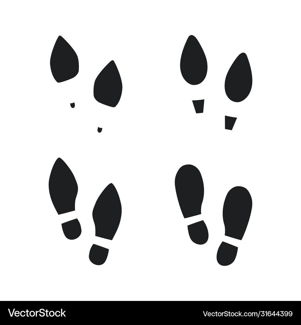 Footsteps icon template color editable shoes Vector Image