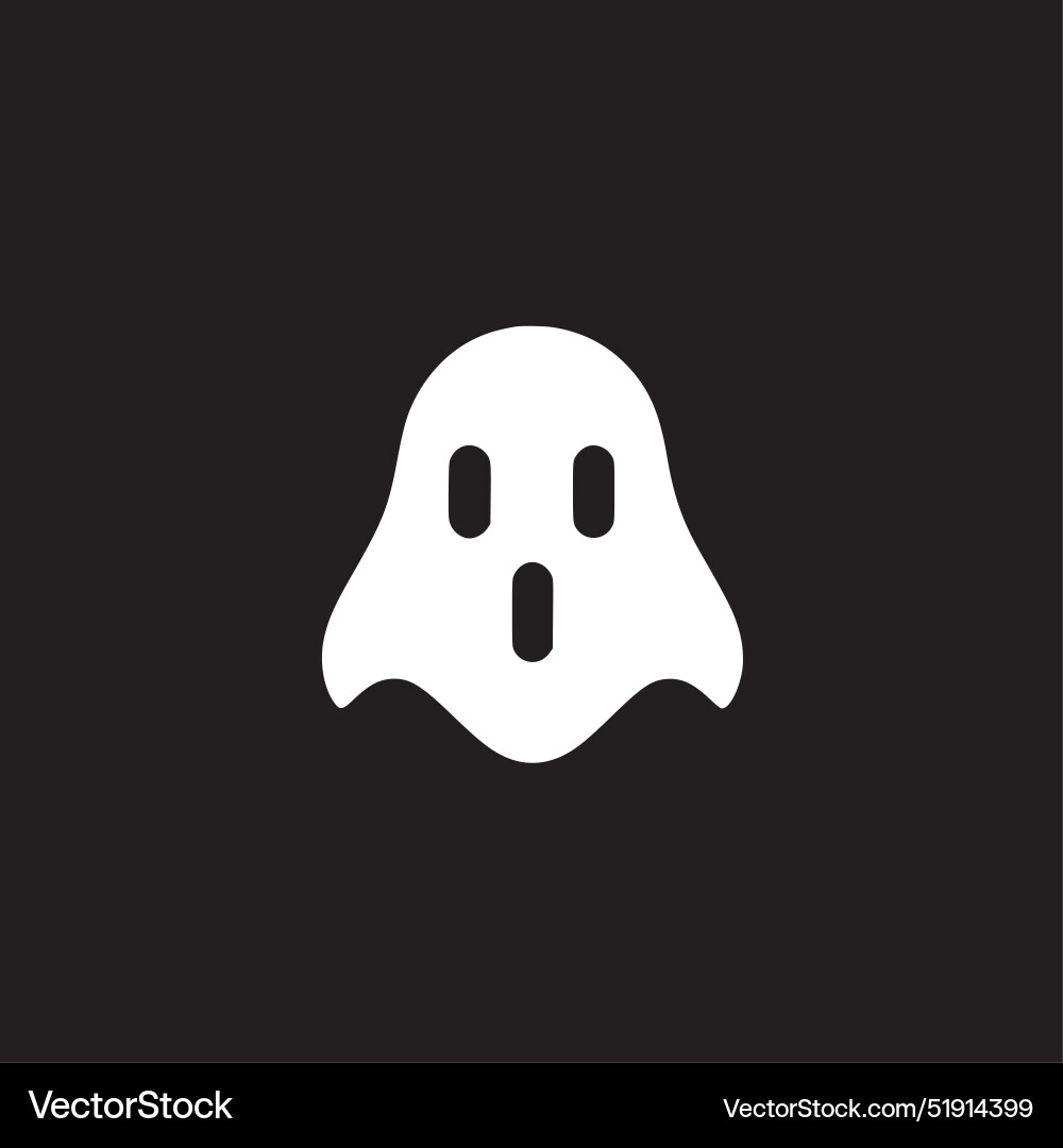 Ghost - black and white isolated icon Royalty Free Vector