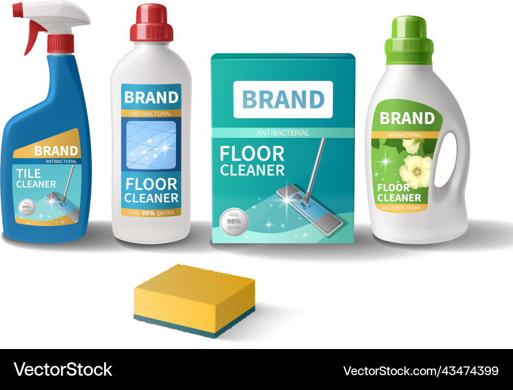 Household cleaning products Royalty Free Vector Image