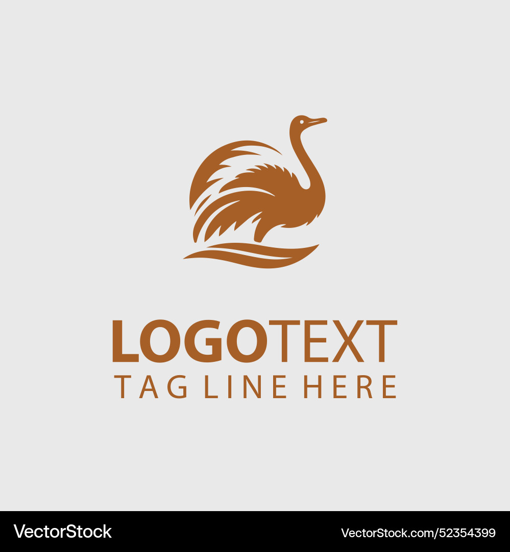 Ostrich logo Royalty Free Vector Image - VectorStock