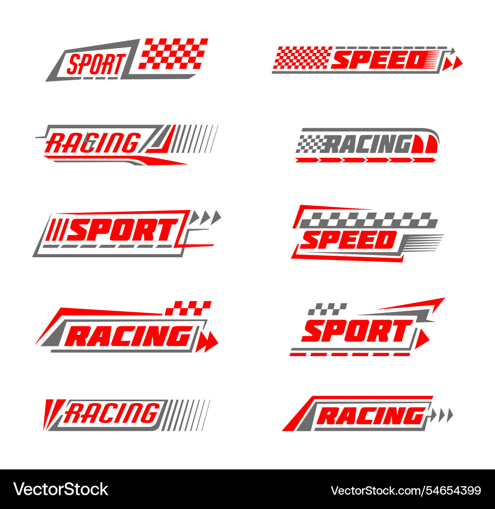 Race car sport formula speed icon stripe Vector Image