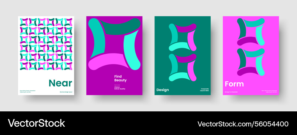 Abstract flyer design geometric book cover Vector Image