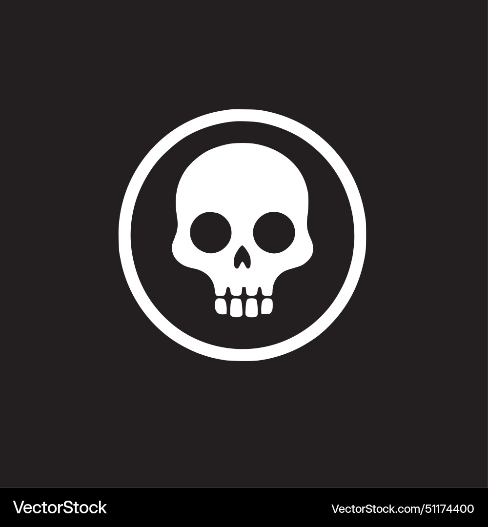 Death - minimalist and flat logo Royalty Free Vector Image