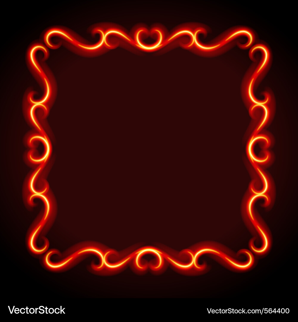 Fiery Flame Border Royalty Free Vector Image - VectorStock