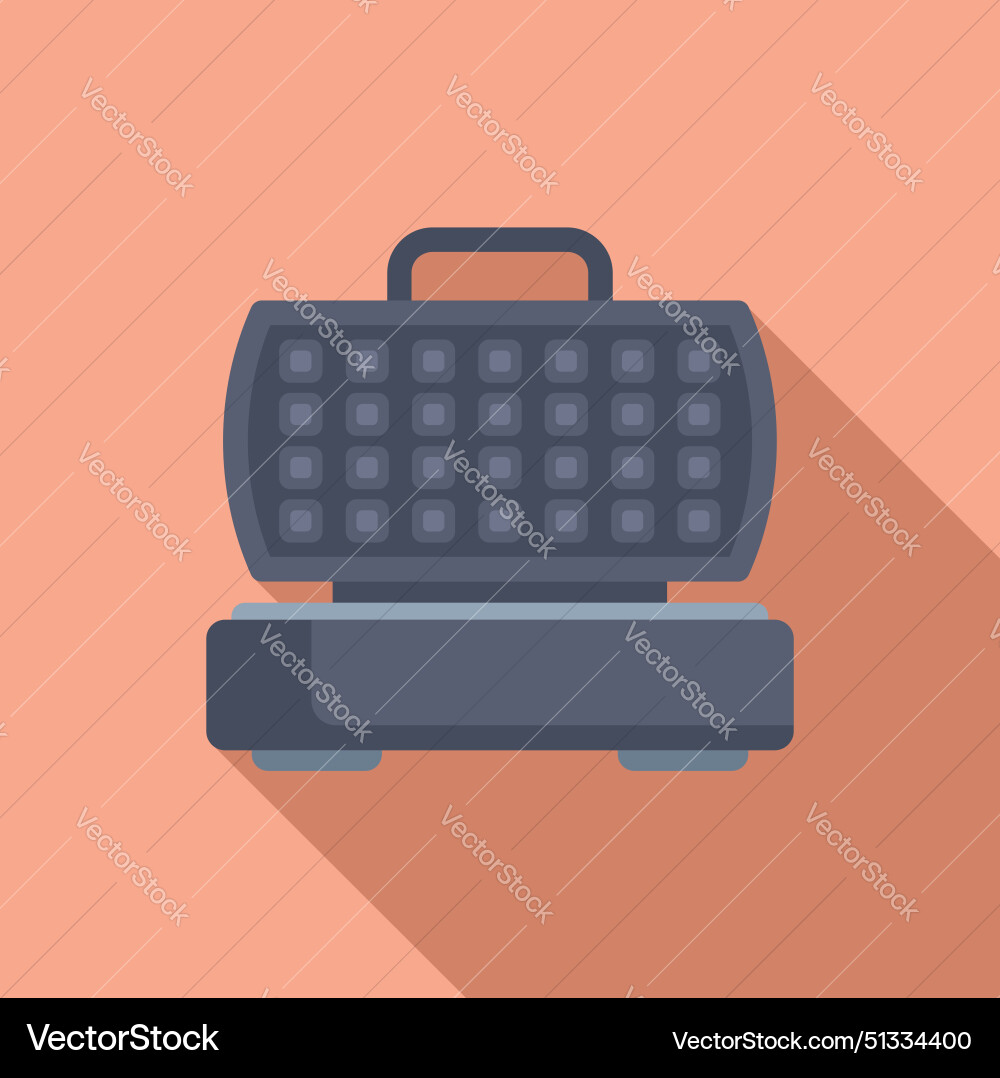 Modern waffle iron icon on warm background Vector Image