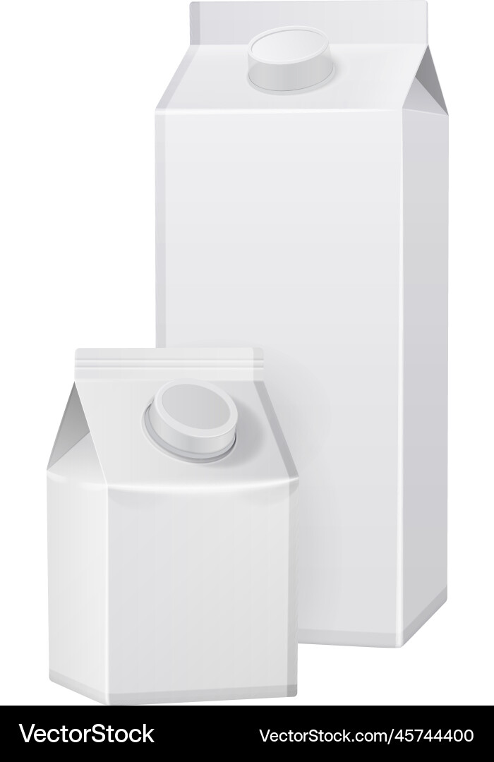 Packs of milk composition Royalty Free Vector Image