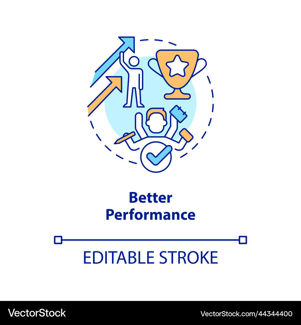 Performance Growth Icon Royalty Free Vector Image