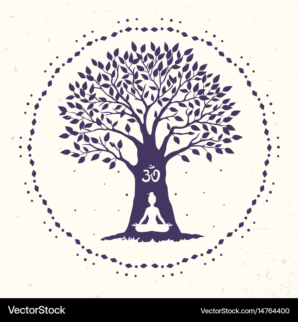 Tree Yoga Om Vector Images (58)
