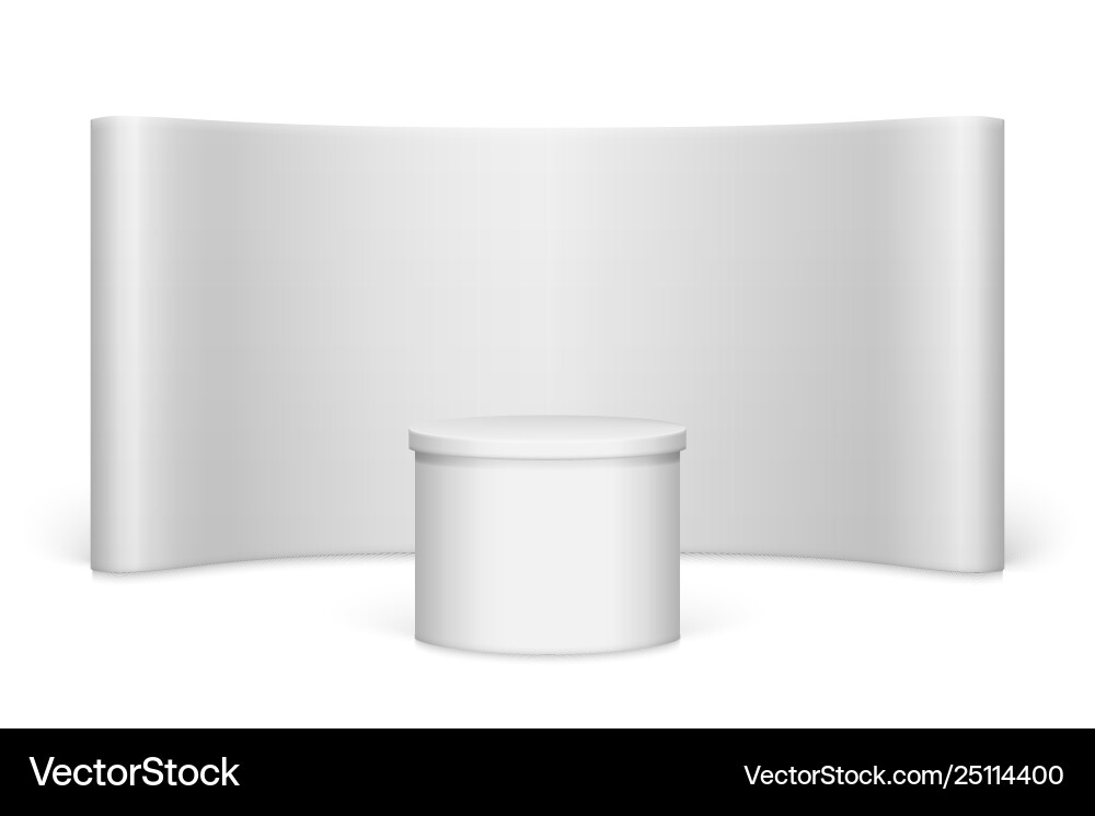 White Trade Show Booth Royalty Free Vector Image