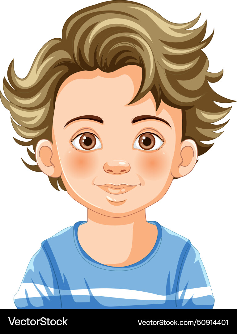 A cheerful young boy Royalty Free Vector Image