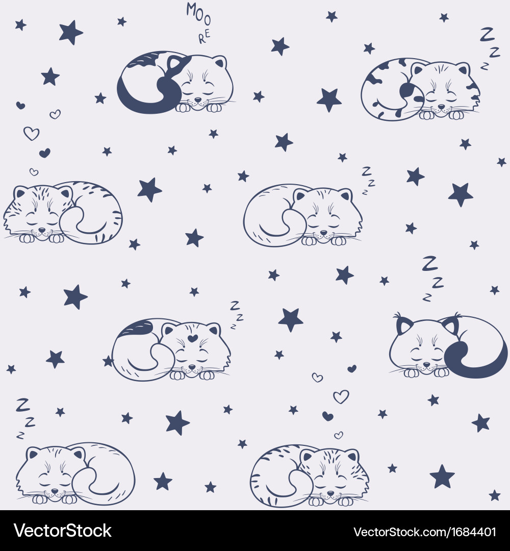 Cat pattern Royalty Free Vector Image - VectorStock