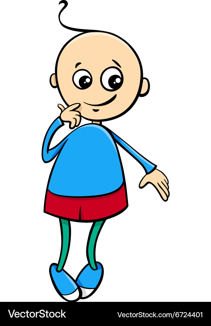 Cute little boy cartoon Royalty Free Vector Image