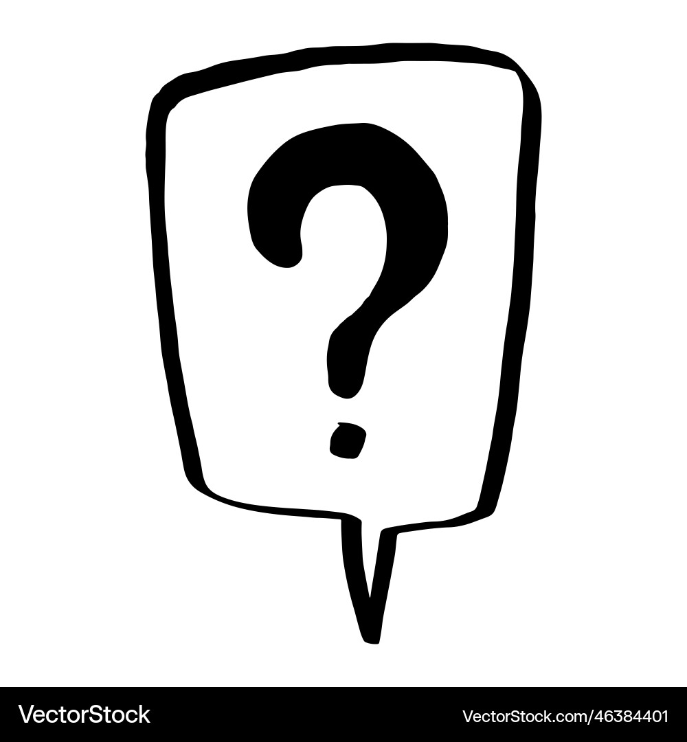 Doodle sketch style of question marks hand drawn Vector Image