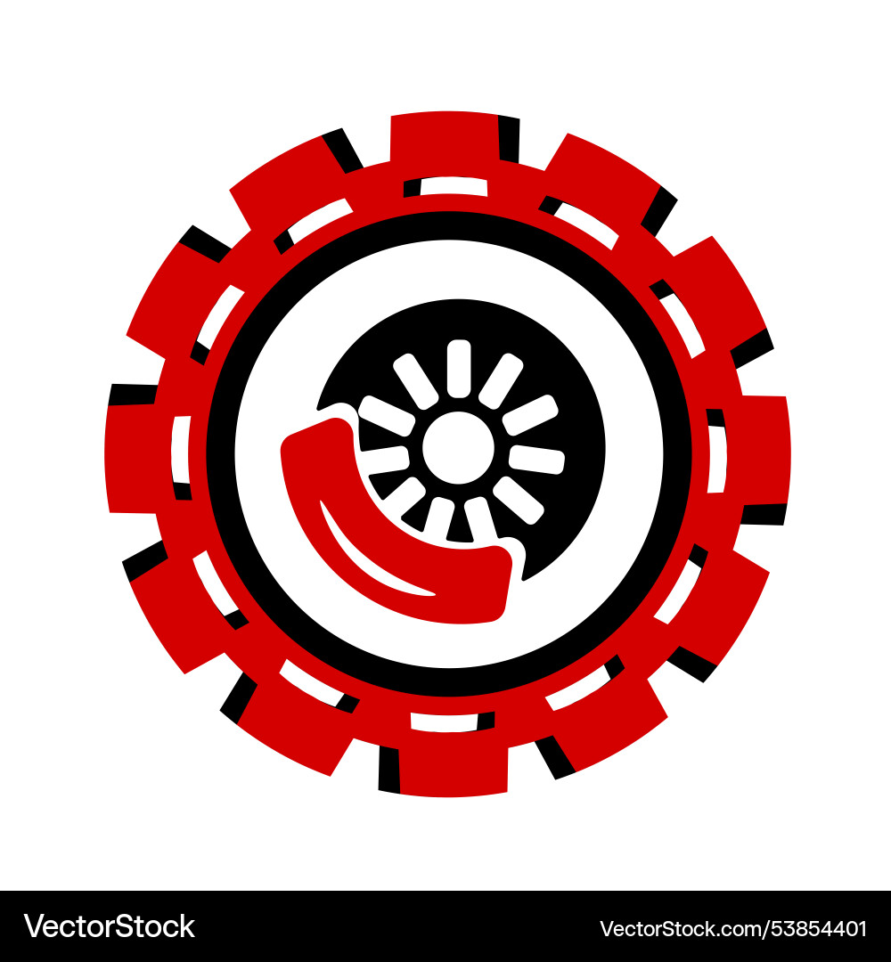 Icon logo with car parts Royalty Free Vector Image
