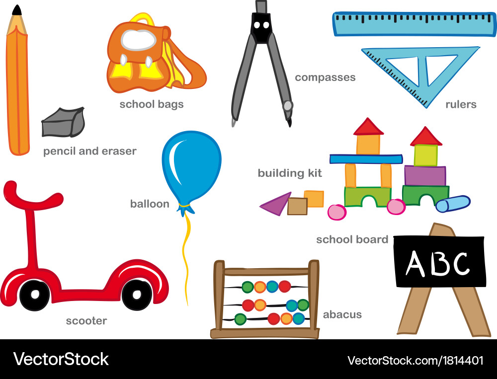 Kindergarten toys Royalty Free Vector Image - VectorStock
