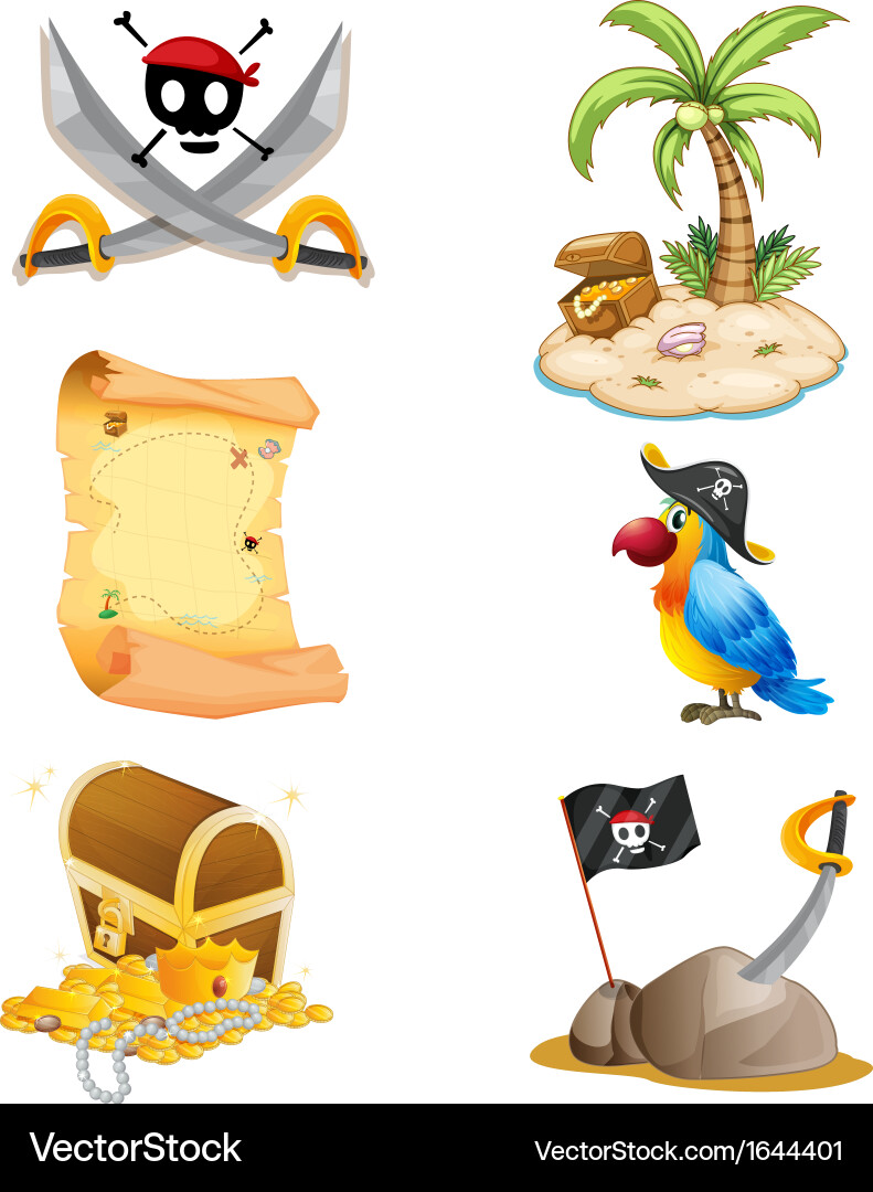 Pirate Elements Collection Royalty Free Vector Image