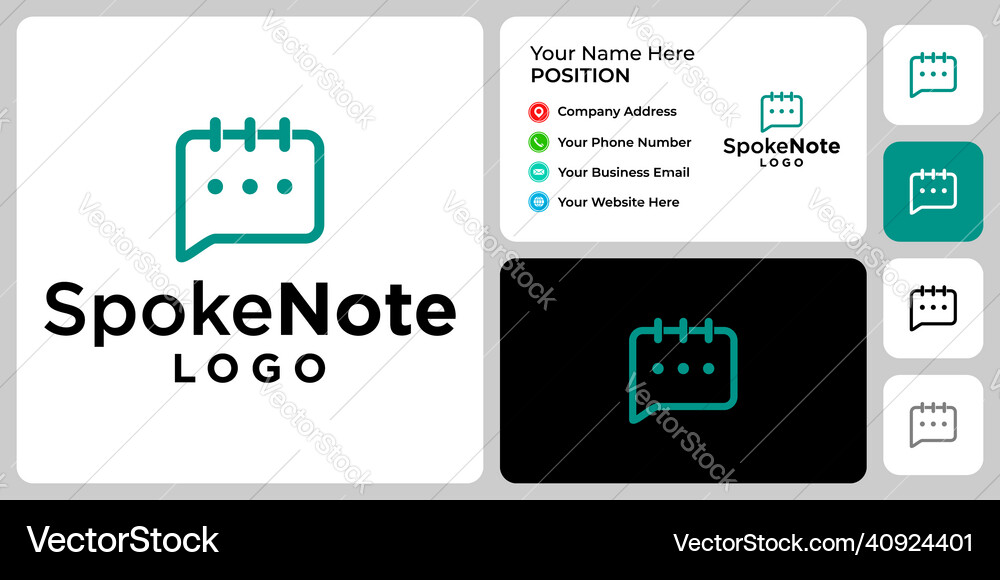 Spoke note logo Royalty Free Vector Image - VectorStock