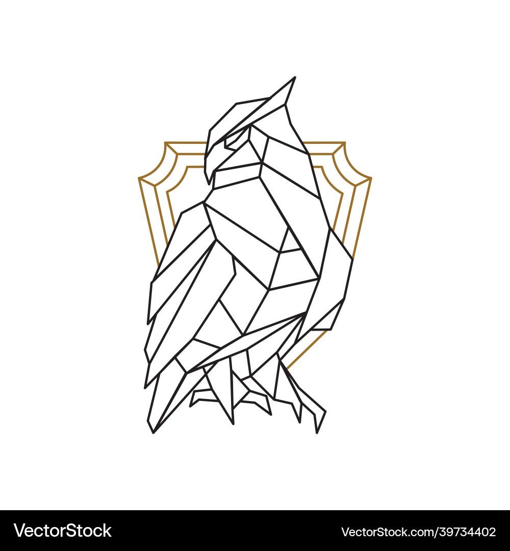 Geometric Owl Design OnSaya Metal Wall Decoration, Geometric Owl