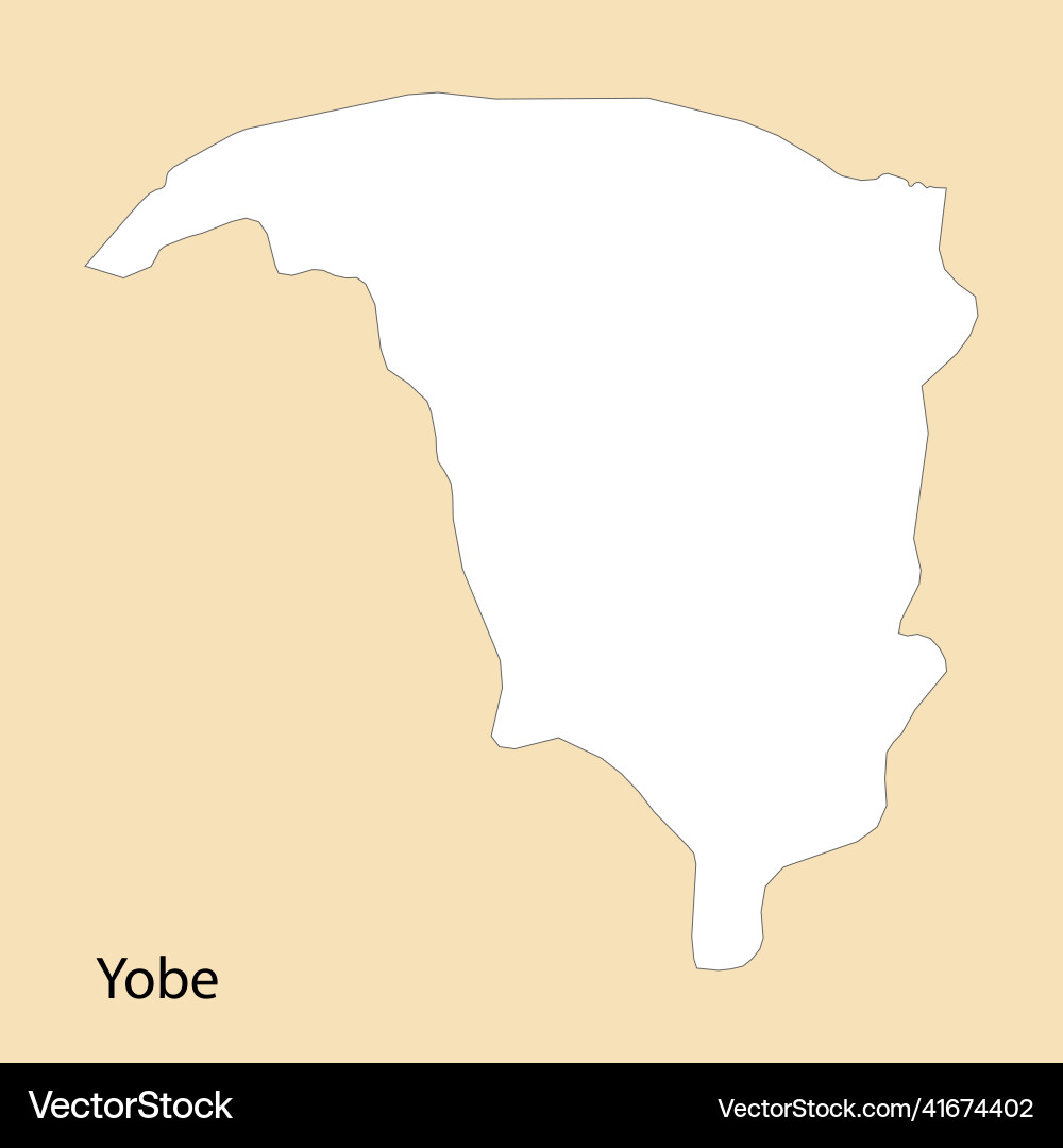 Map of Yobe State, Nigeria Royalty Free Vector Image