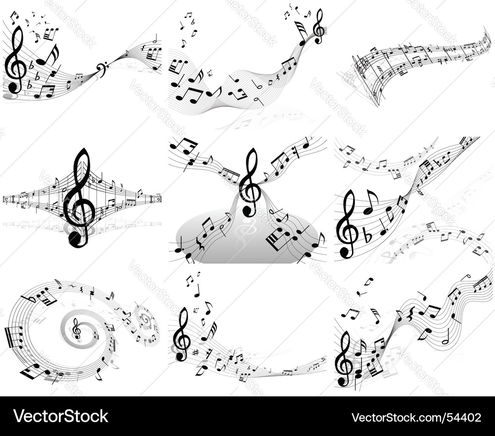 Musical note backgrounds Royalty Free Vector Image