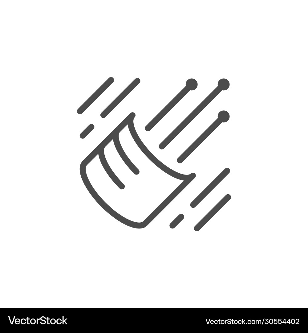 Optical fiber line outline icon Royalty Free Vector Image