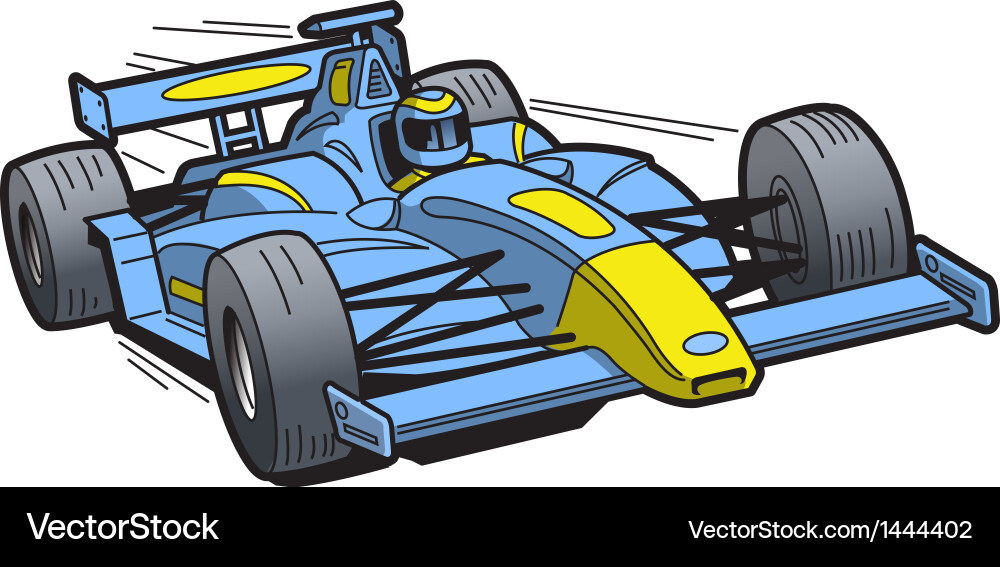 Speeding race car Royalty Free Vector Image - VectorStock