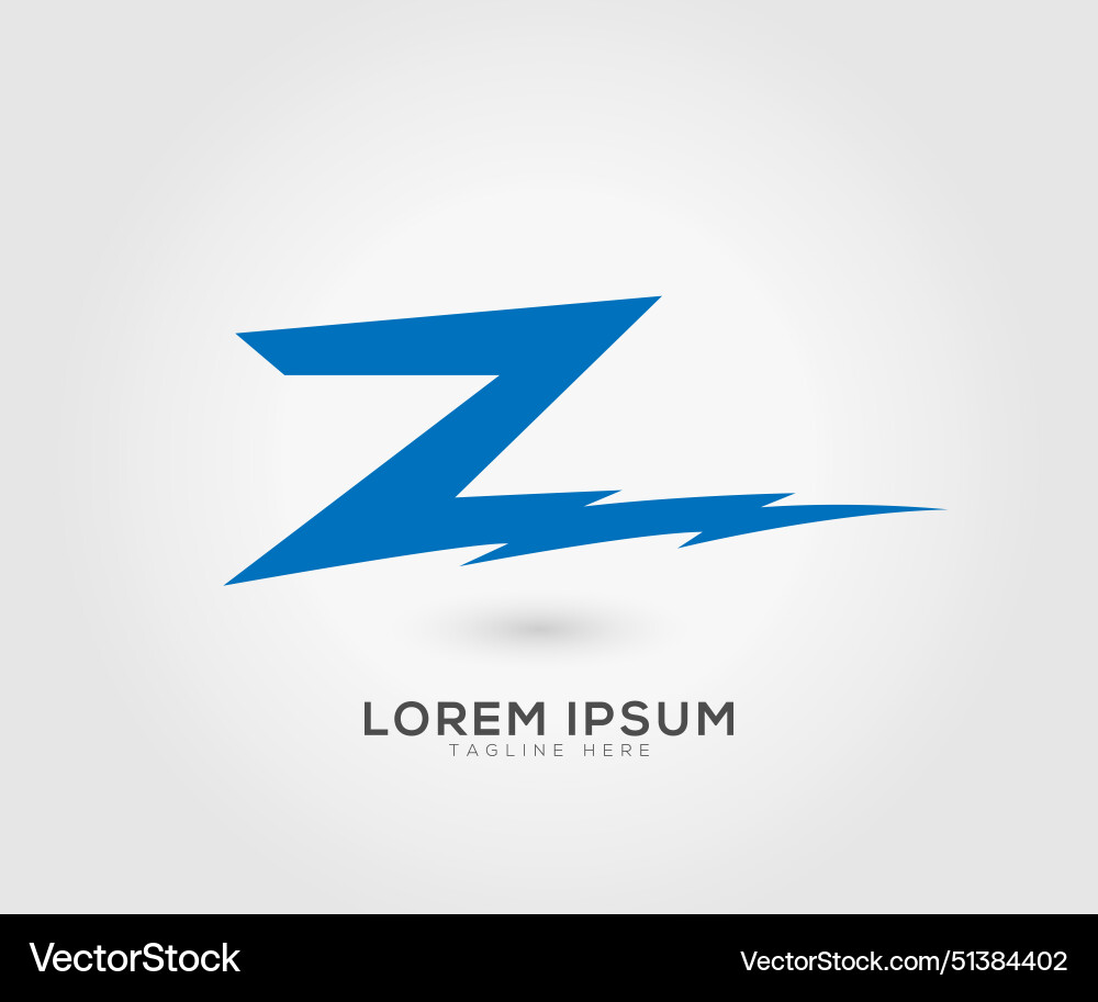 Z energy and power logo design template Royalty Free Vector