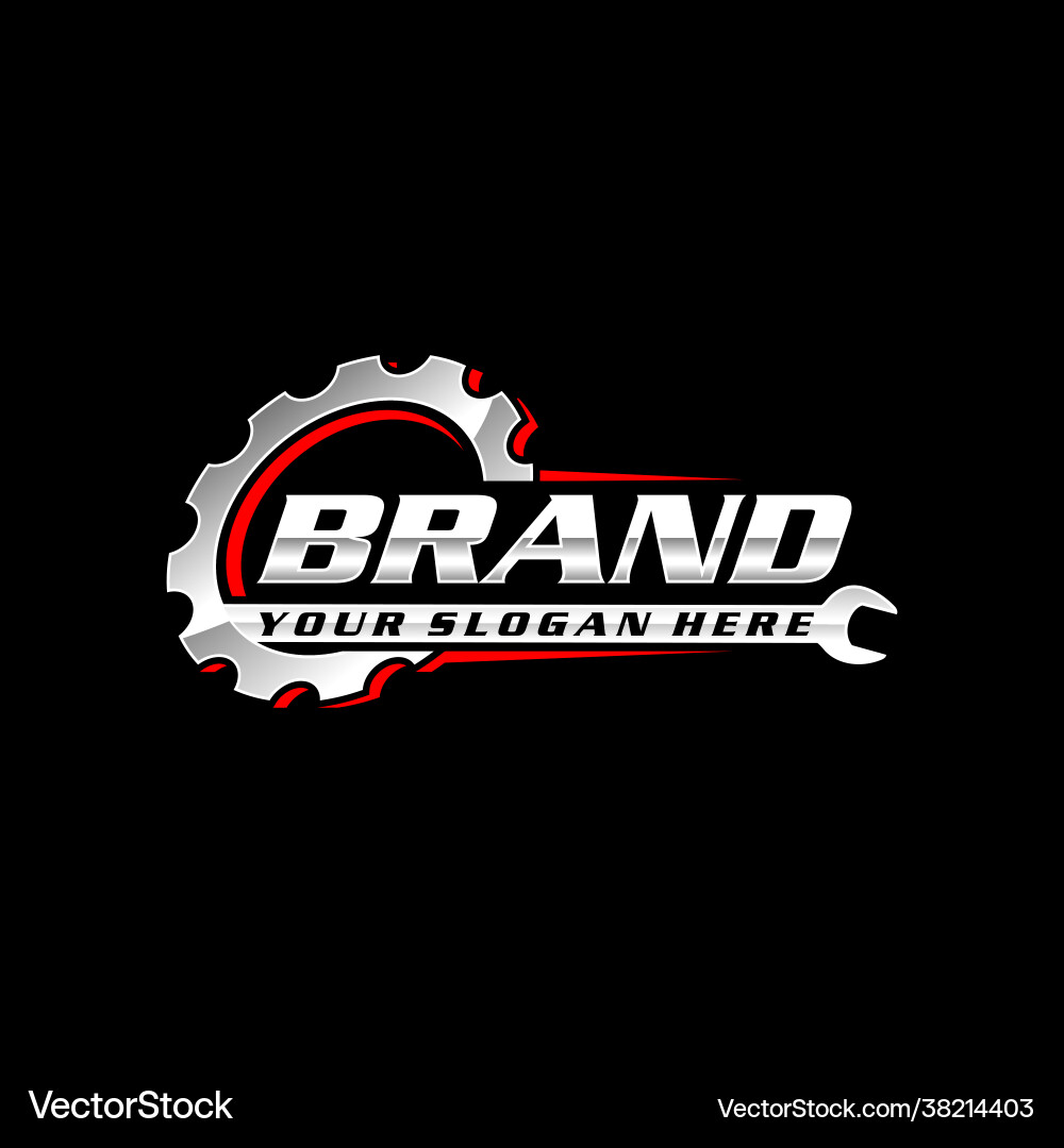 Auto service logo template Royalty Free Vector Image