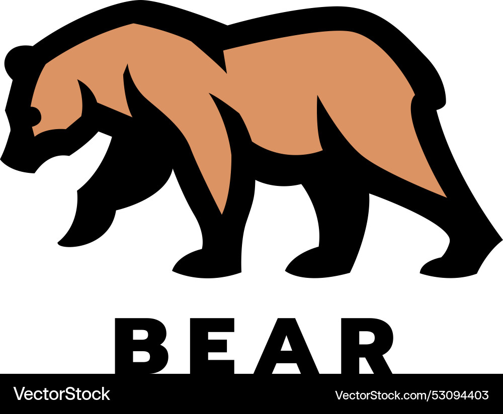 Bear logo symbol Royalty Free Vector Image - VectorStock