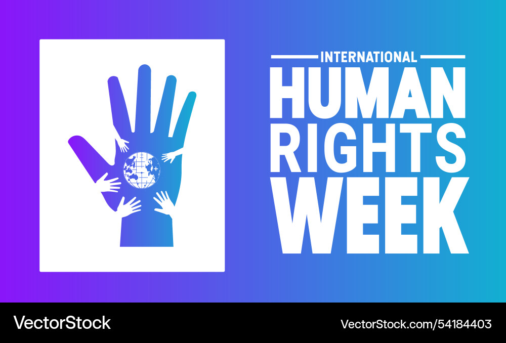 December is human rights week holiday concept Vector Image