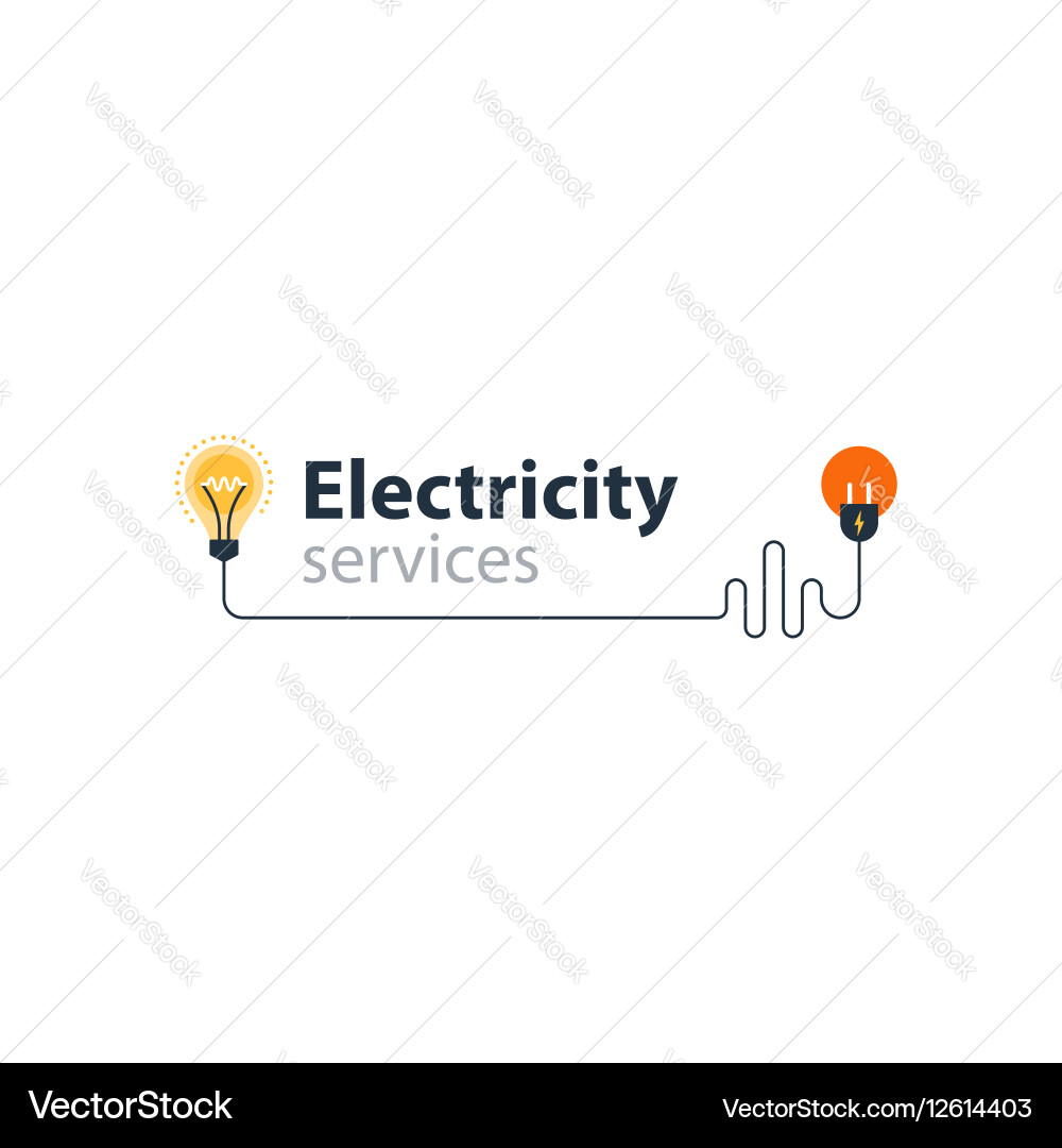 Electricity connection electrical services Vector Image