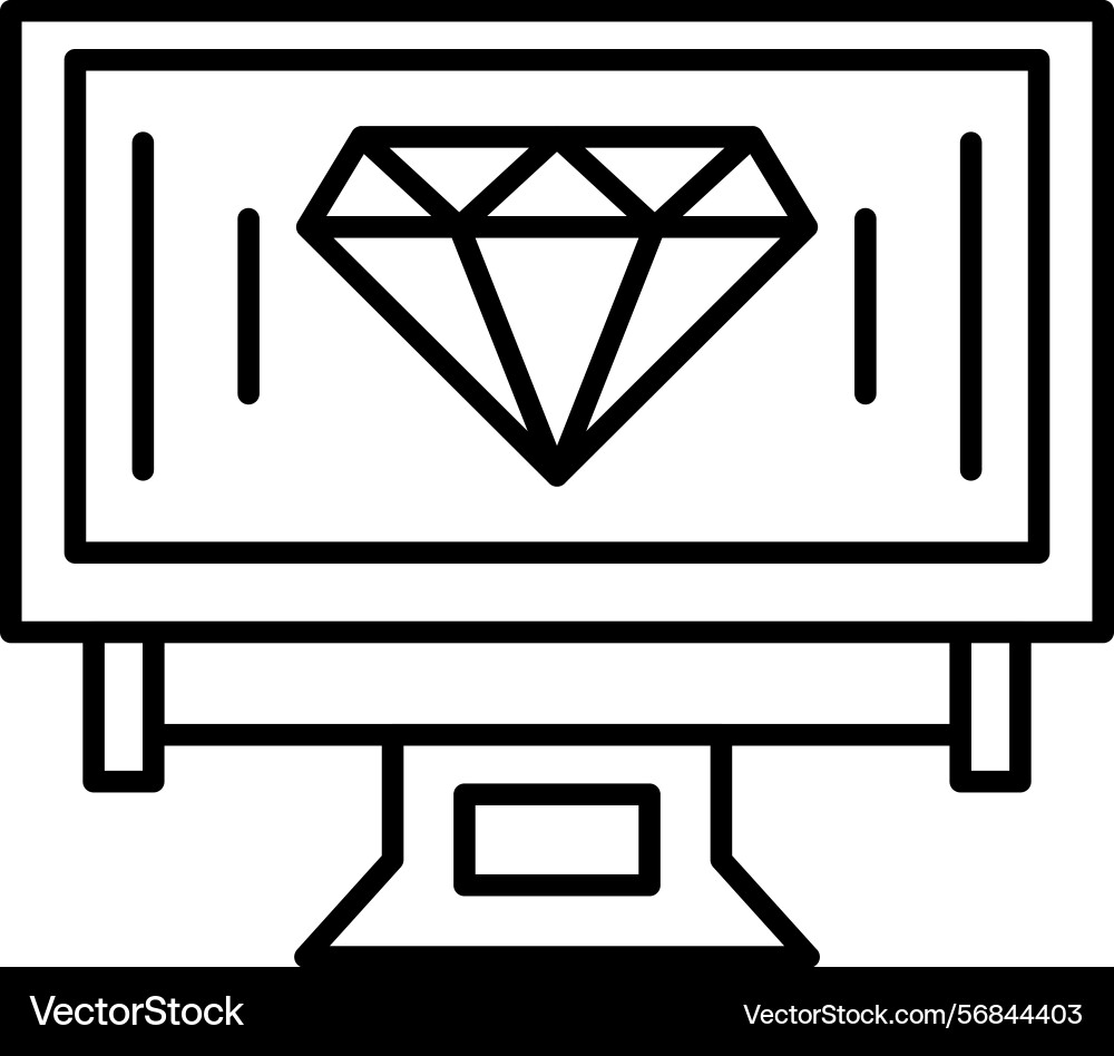 Monitor screen icon Royalty Free Vector Image - VectorStock