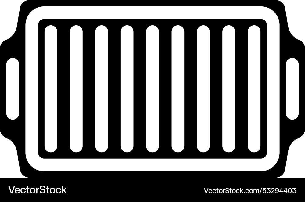 Tray plastic package glyph icon Royalty Free Vector Image