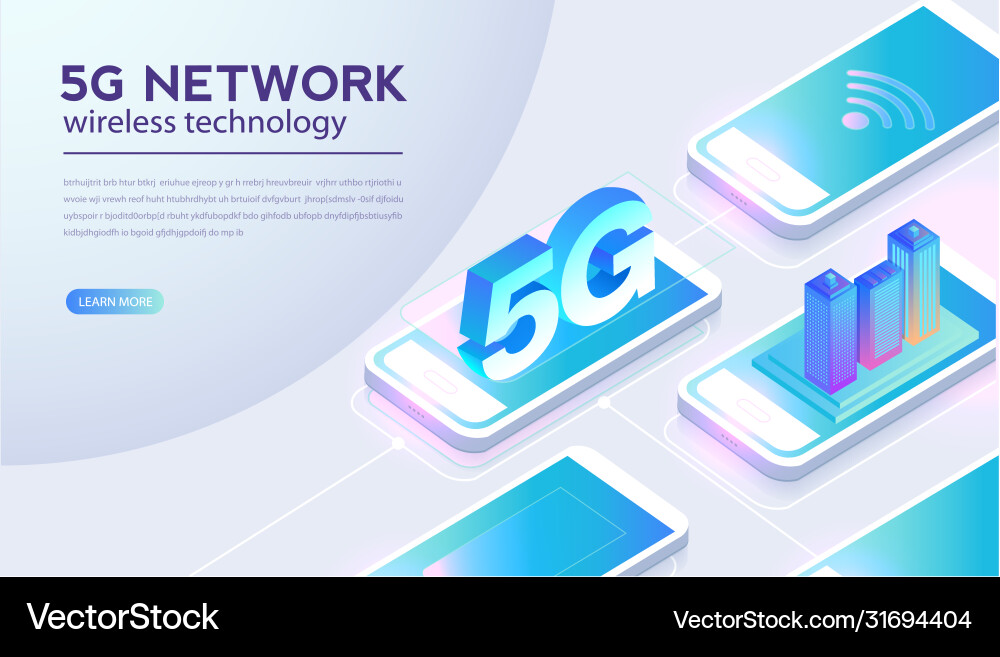 5g network wireless technology high-speed mobile Vector Image