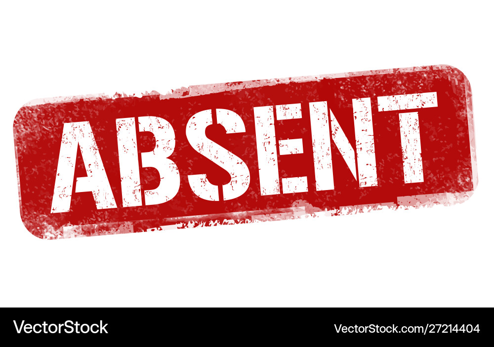 Absent-Zeichen oder Stempel Lizenzfreies Vektorbild