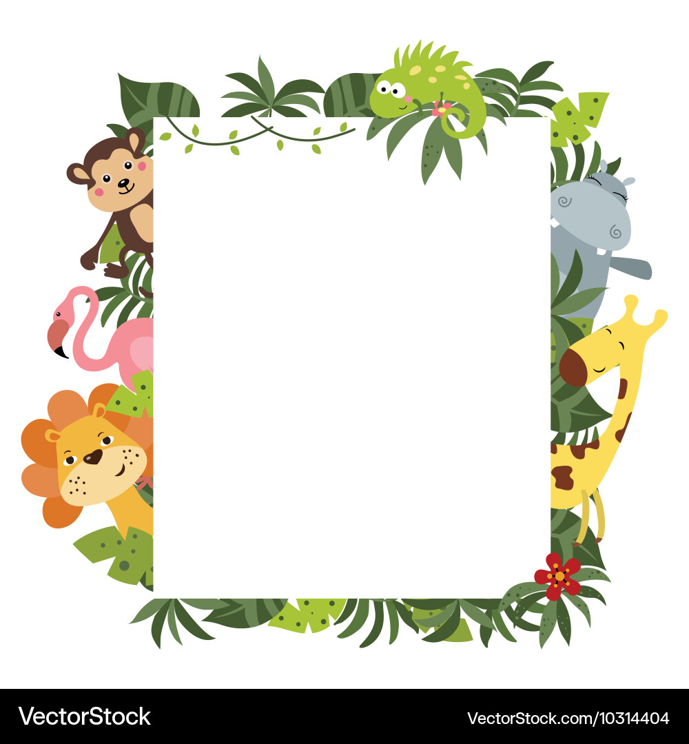 African Animal Frame Royalty Free Vector Image