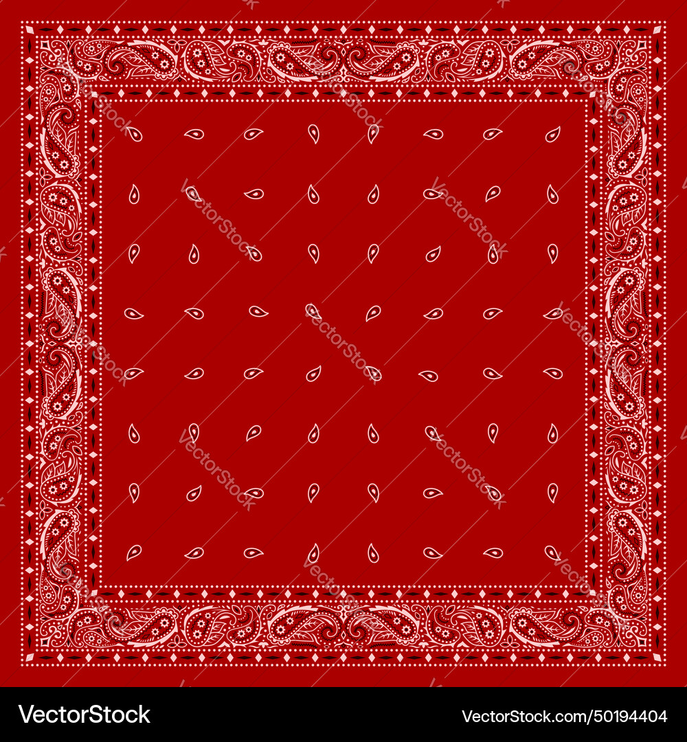 Bandana template 22 Royalty Free Vector Image - VectorStock