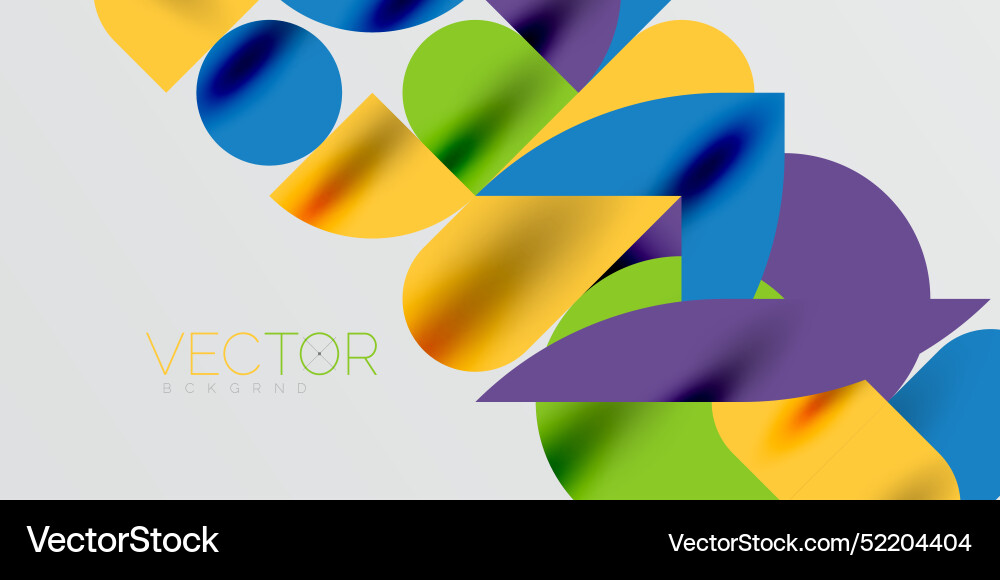 Circles semi squares and round shapes Royalty Free Vector