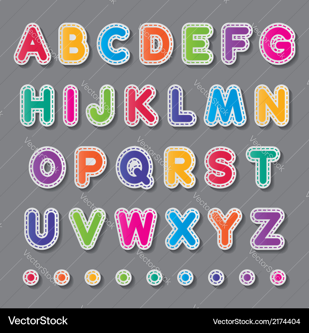 Paper capital letters Royalty Free Vector Image