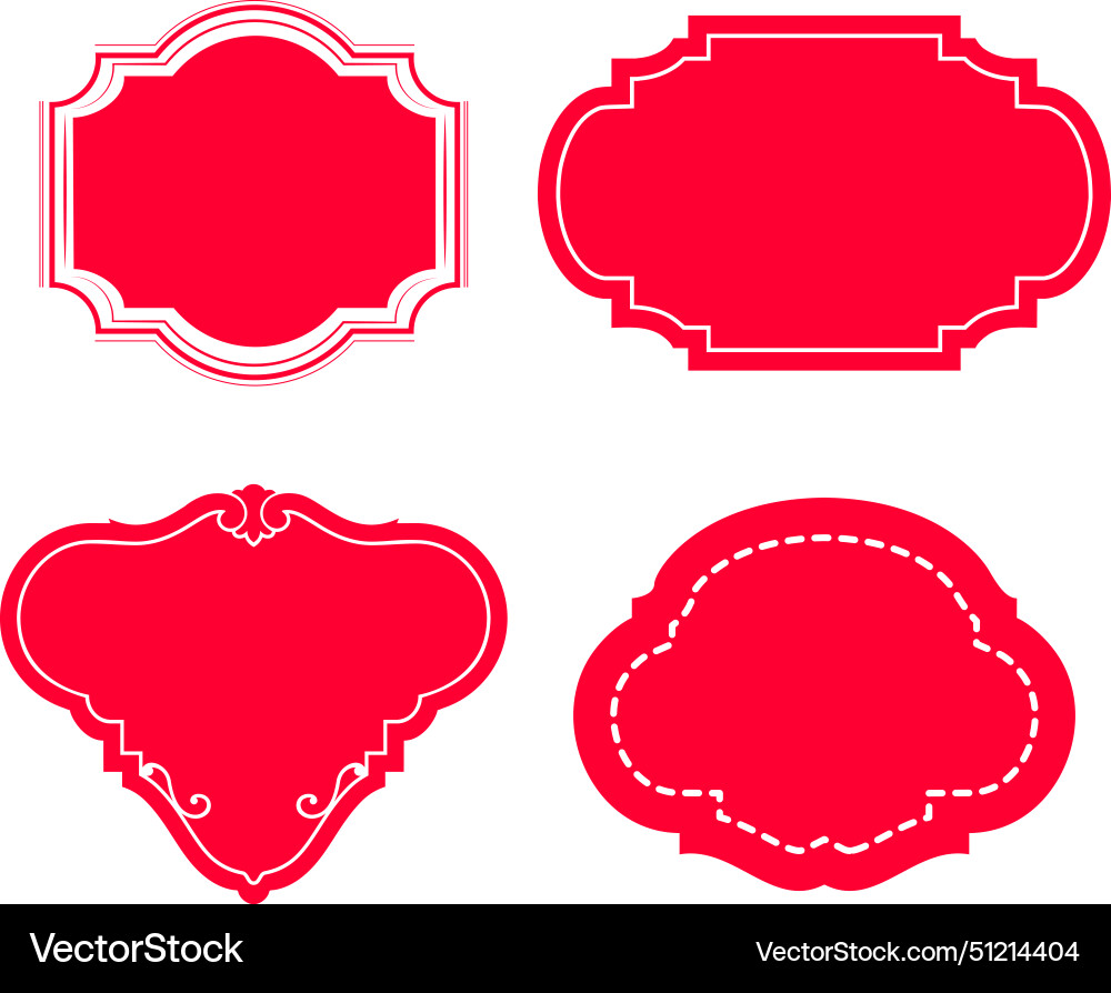 Red of a set scrapbook design Royalty Free Vector Image